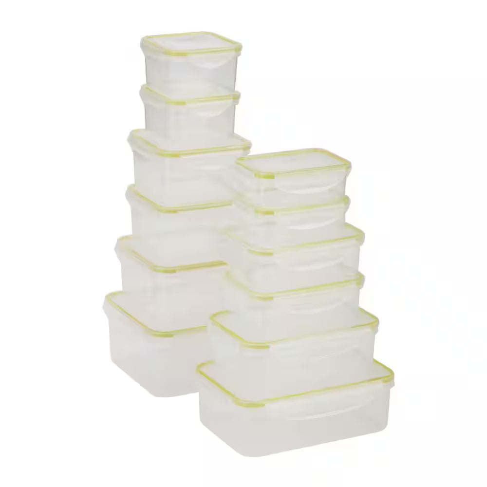 24-Piece Locking Food Container Set, Clear – Murssea