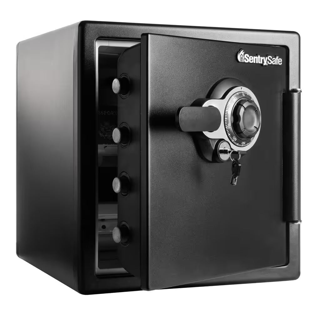 1.2 Cu. Ft. Fireproof & Waterproof Safe with Dial Combination Lock and ...